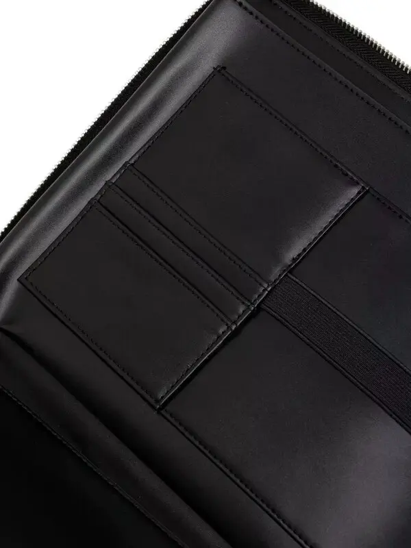 Guess Milano Logo-plaque Textured Wallet