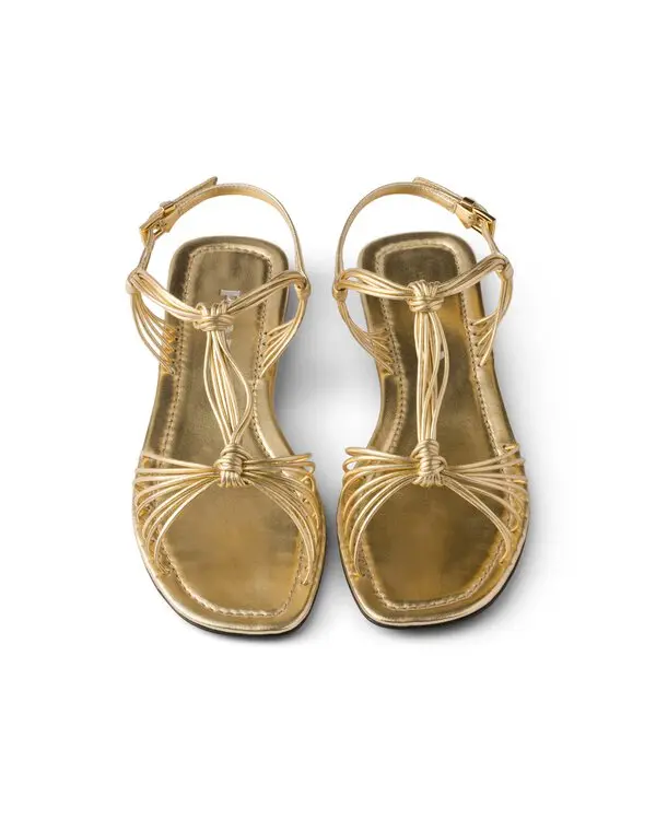 Prada Mordoré Nappa Leather Sandals