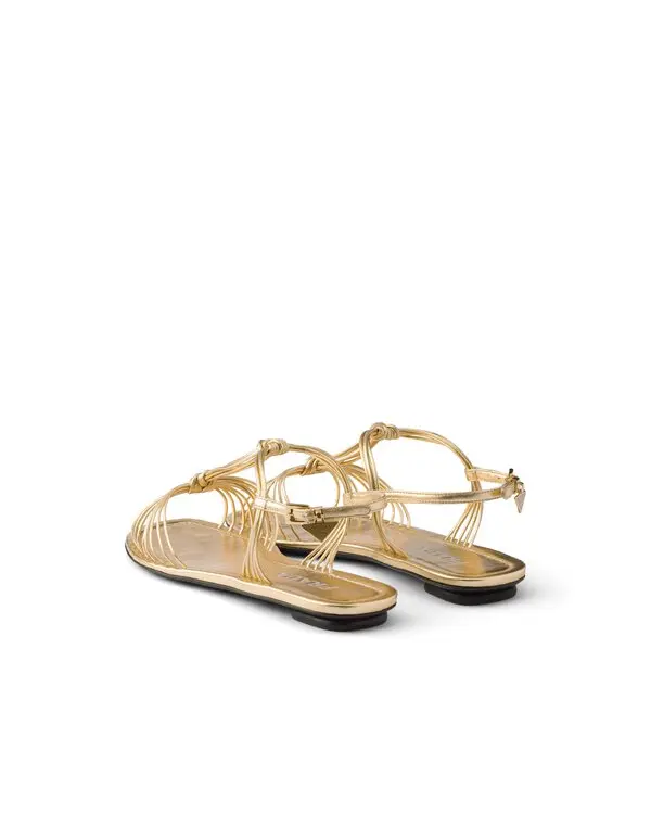 Prada Mordoré Nappa Leather Sandals