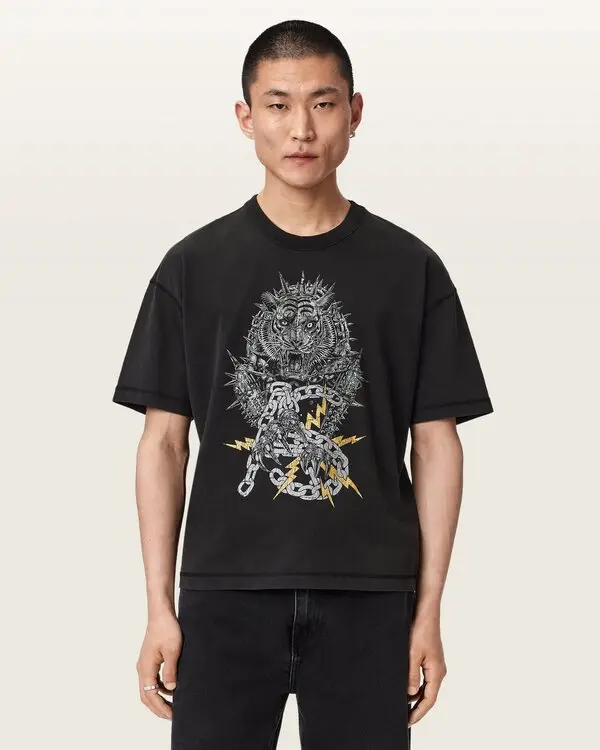 ALLSAINTS Iron Tiger Short Sleeve Graphic T-shirt