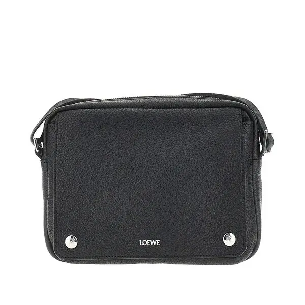 Loewe Borsa 'messenger Pebble' Media In Pelle - Black