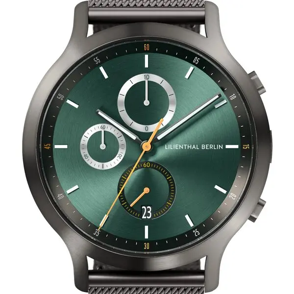 Lilienthal Berlin Chronograph Getaway Mesh Anthracite Brushed