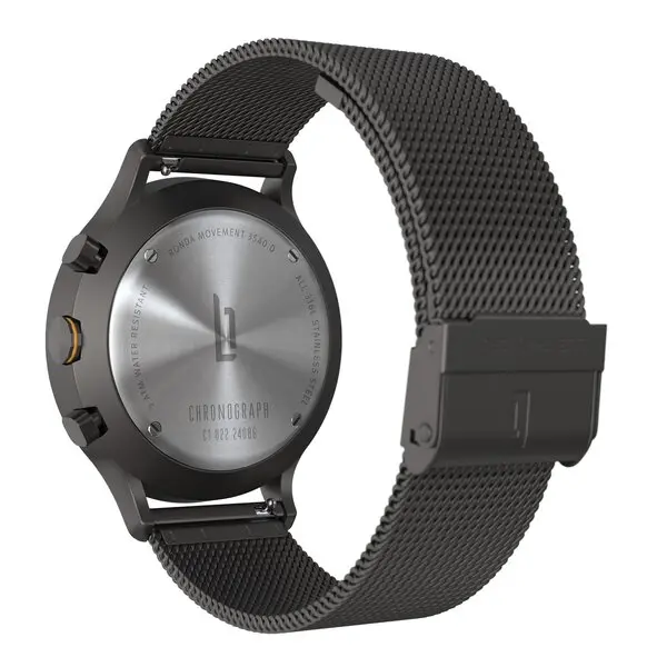 Lilienthal Berlin Chronograph Getaway Mesh Anthracite Brushed