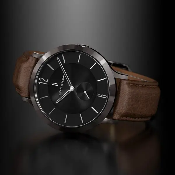 Lilienthal Berlin The Classic Dark Silver Leather Dark Brown