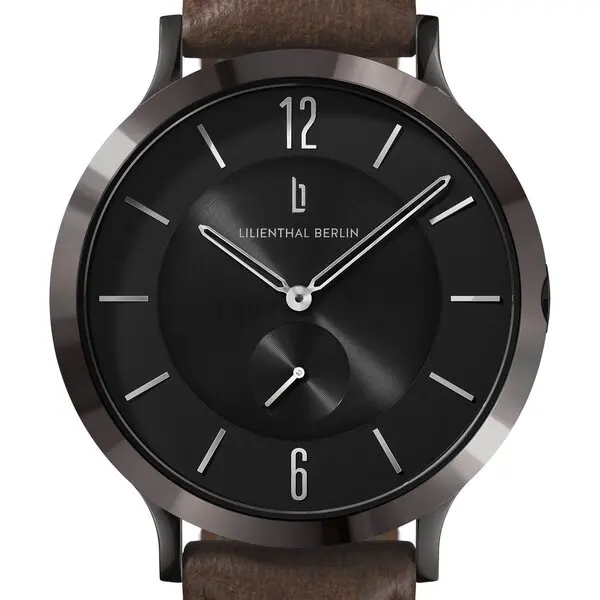 Lilienthal Berlin The Classic Dark Silver Leather Dark Brown