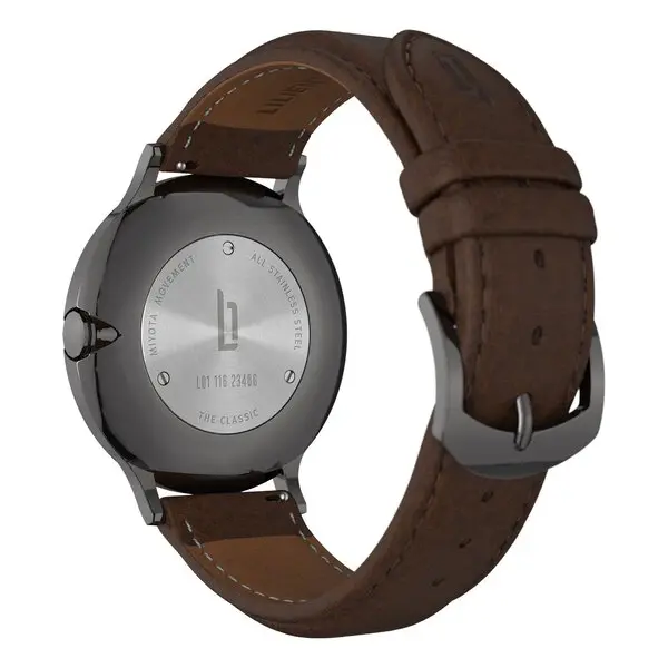 Lilienthal Berlin The Classic Dark Silver Leather Dark Brown