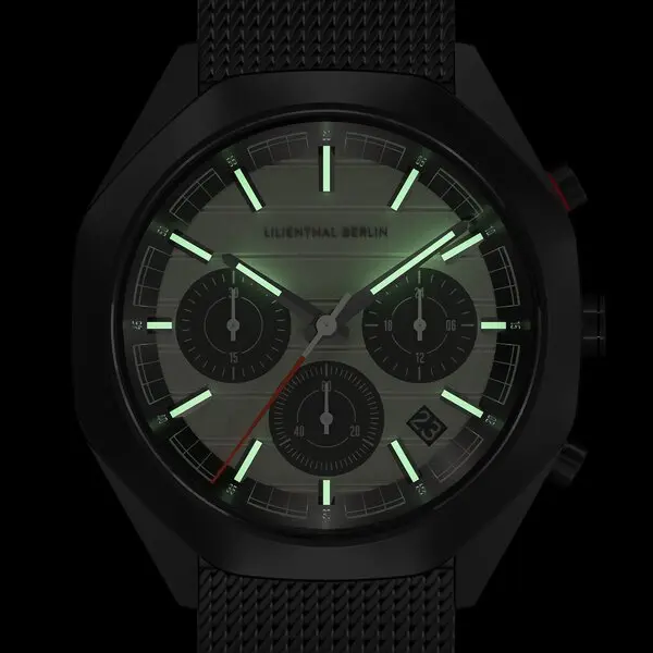 Lilienthal Berlin Octachrono Black Sand Mesh Black Matte