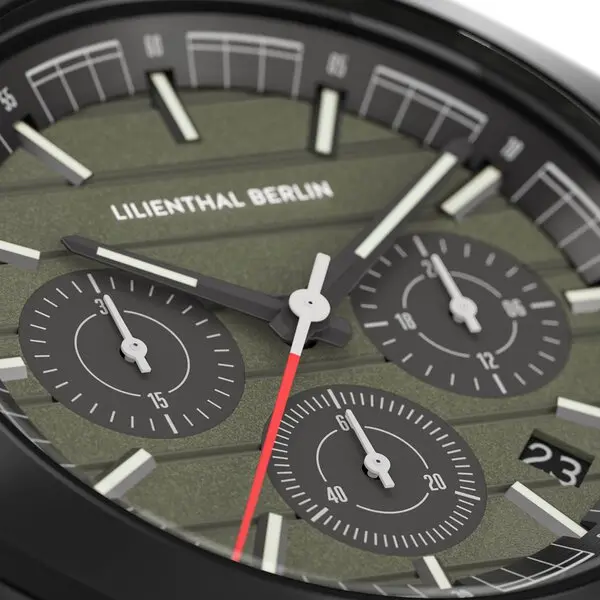 Lilienthal Berlin Octachrono Black Olive Mesh Black Matte