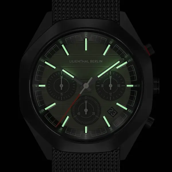 Lilienthal Berlin Octachrono Black Olive Mesh Black Matte
