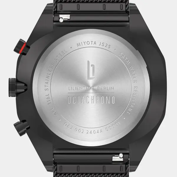 Lilienthal Berlin Octachrono Black Olive Mesh Black Matte