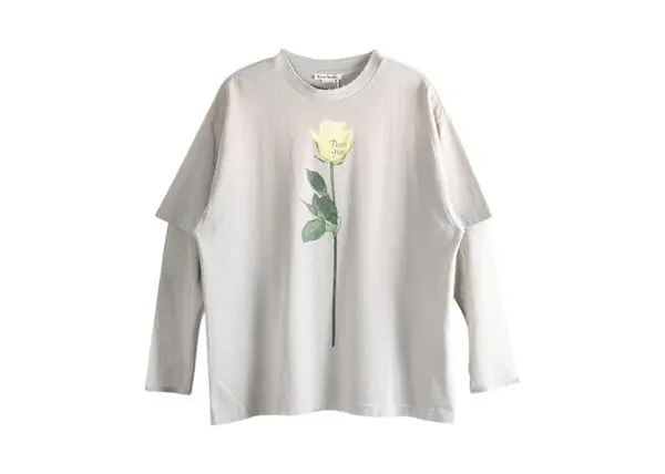 Acne Studios Printed Long Sleeve T-shirt - Aabight Grey