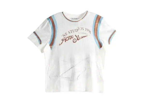Acne Studios Printed Short Sleeve T-shirt - White