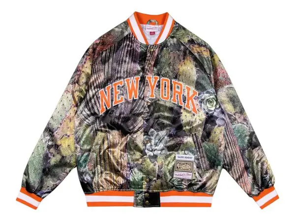 Mitchell & Ness X Salehe Ny Varsity Bomber Jacket - Camo
