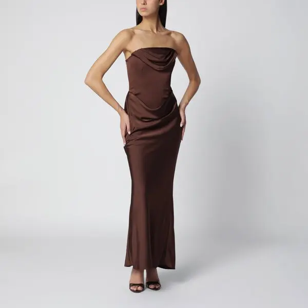 ROTATE BY BIRGER CHRISTENSEN Strapless Maxi Dress With Bodice