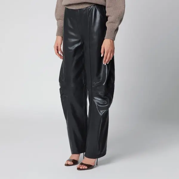 ROTATE BY BIRGER CHRISTENSEN Lamb Leather Cargo Trousers