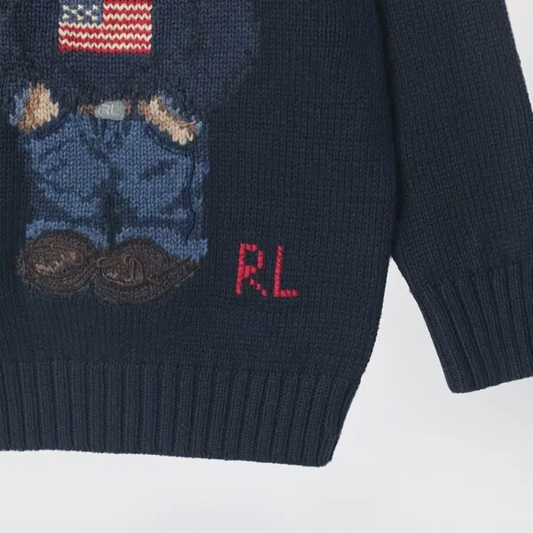 Polo Ralph Lauren Navy Polo Bear Cotton Sweater