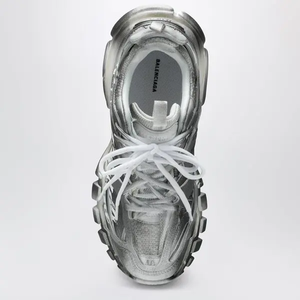 Balenciaga Track Stencil Logo Sneakers In /white