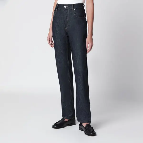 Bottega Veneta Dark Wash Straight-leg Jeans - Blue