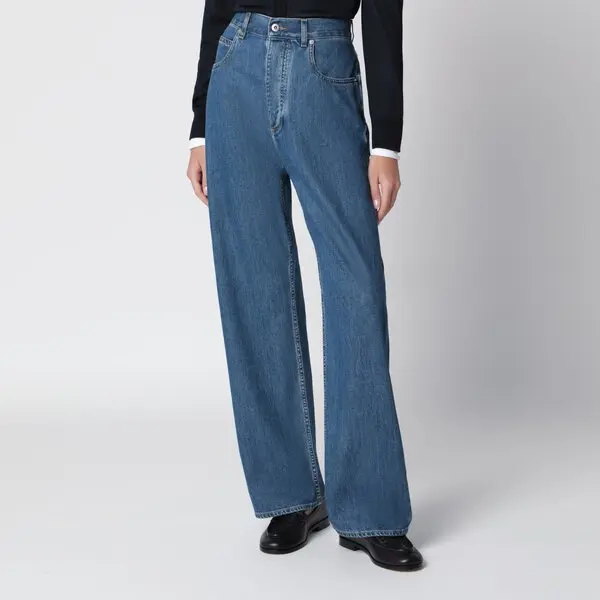 Bottega Veneta High-waisted Wide-leg Jeans In Denim - Blue