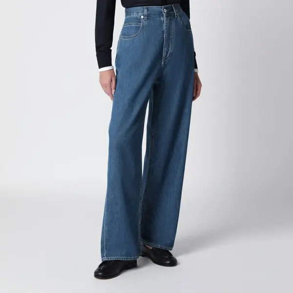 Bottega Veneta High-waisted Wide-leg Jeans In Denim