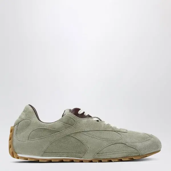 Bottega Veneta Orbit Flash Sneakers In Suede - Green