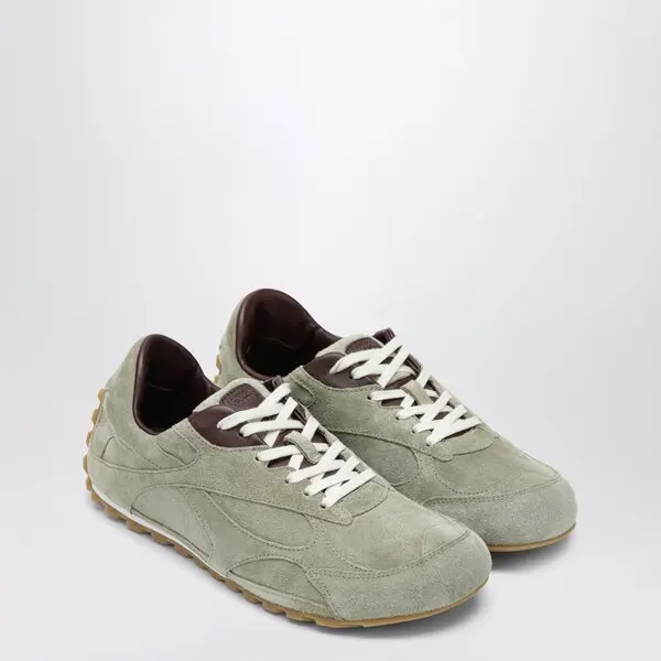 Bottega Veneta Orbit Flash Sneakers In Suede - Green