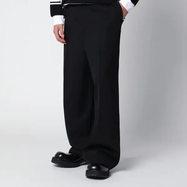 Balenciaga Wide-leg Tailored Trousers In Twill