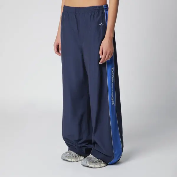 Balenciaga Navy Cotton Blend Techwear Jogger Pants