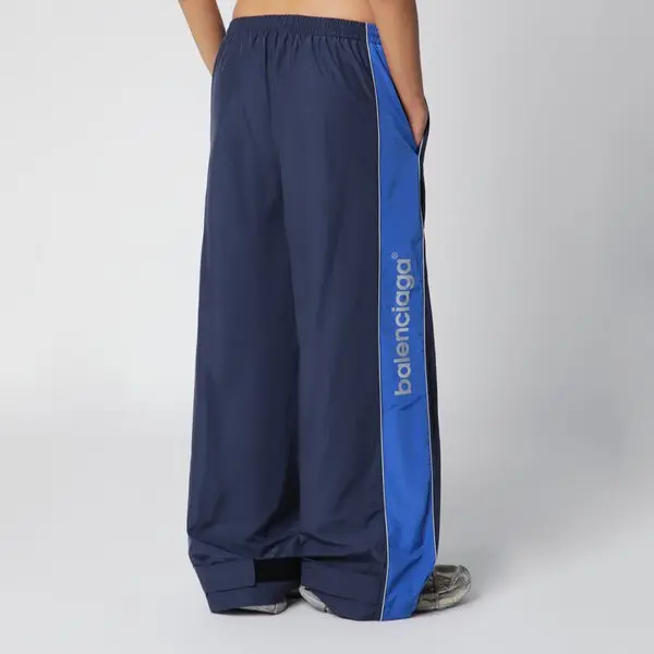 Balenciaga Navy Cotton Blend Techwear Jogger Pants