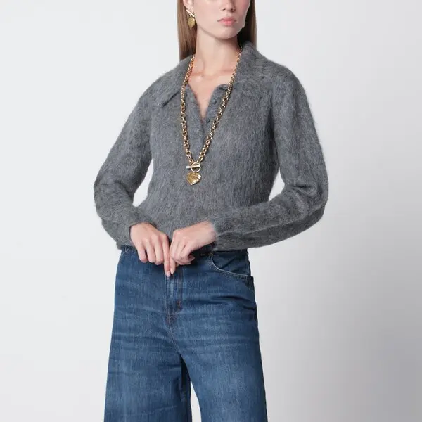 Chloé Smoke Alpaca-blend Cardigan - Grey