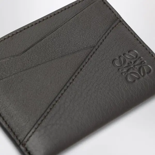 Loewe Dark Green Puzzle Card Holder In Leather