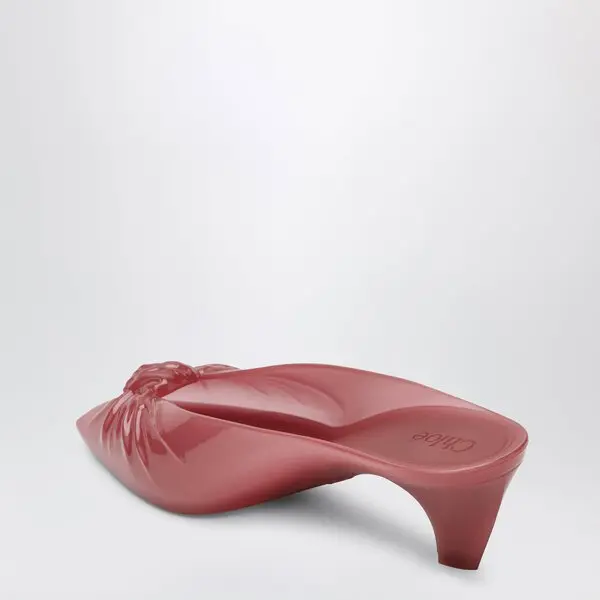 Chloé Transparent Tpu Jelly Mules With Bow