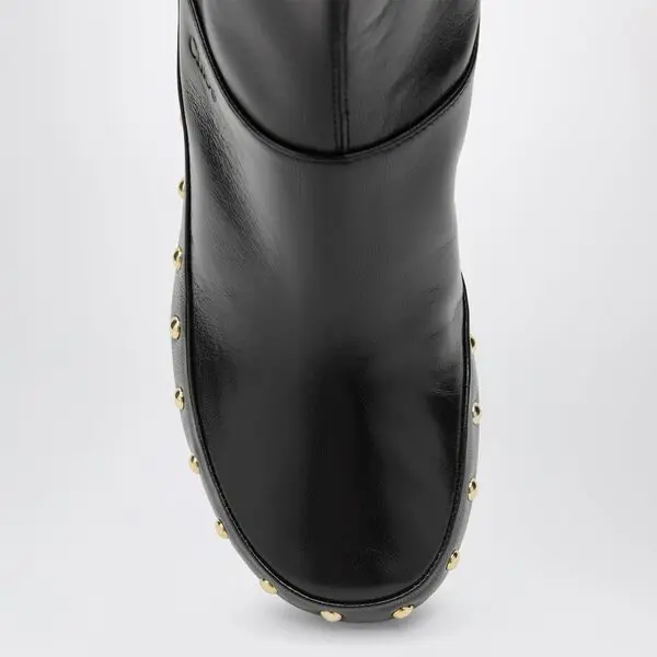 Chloé Junie Hammered Leather Ankle Boots