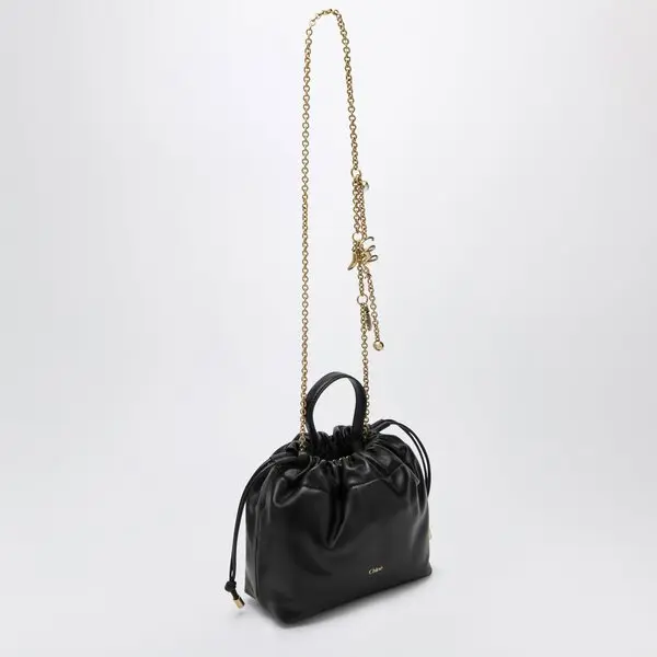 Chloé Small Lambskin Shoulder Bag With Chain - Black