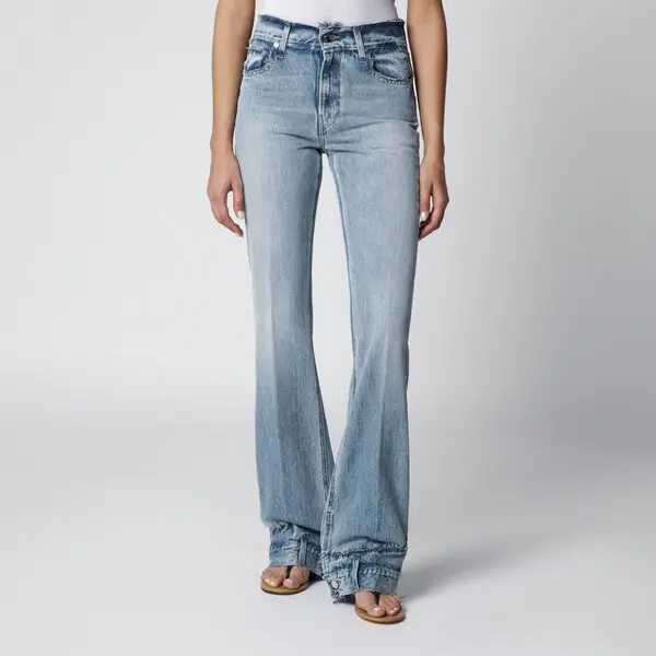 HAIKURE Flora High-waisted Flared Jeans - Light Blue