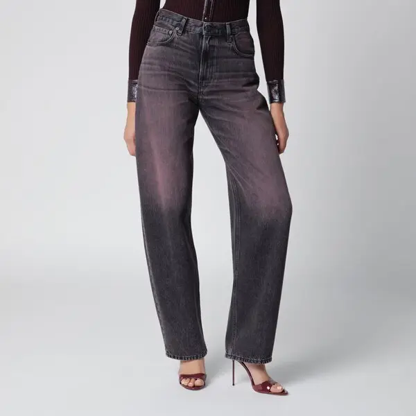 HAIKURE Washed -pink Denim Jeans - Black