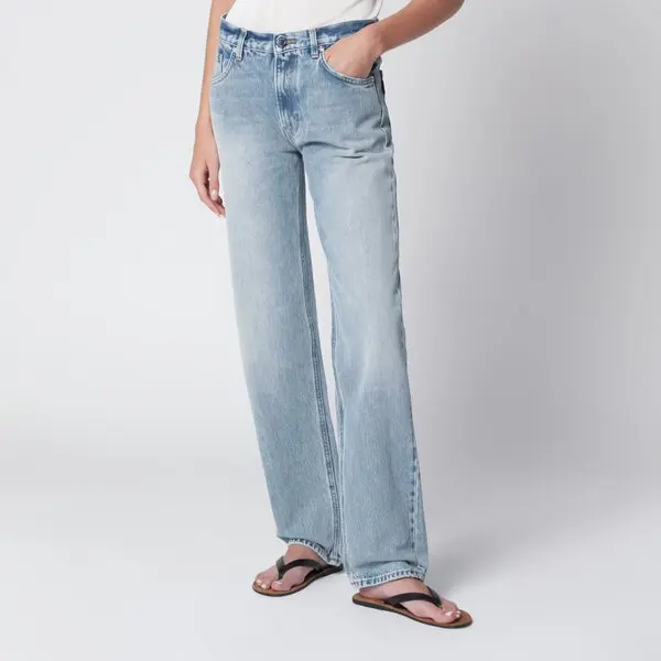 HAIKURE Lisa Straight-leg Jeans In Cotton Denim - Light Blue