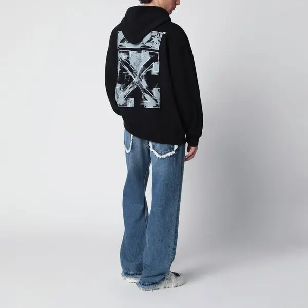 OFF-WHITE™ Cotton Hoodie With Arrow Graphic Print
