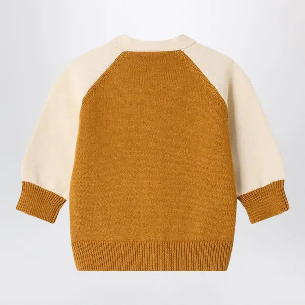 Bonpoint Cotton Cashmere Cardigan - Beige