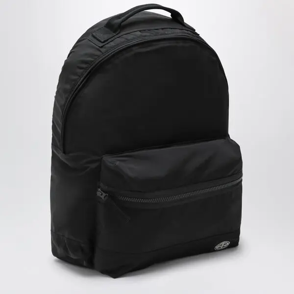 Stone Island Nylon Backpack With Logo Patch - Black