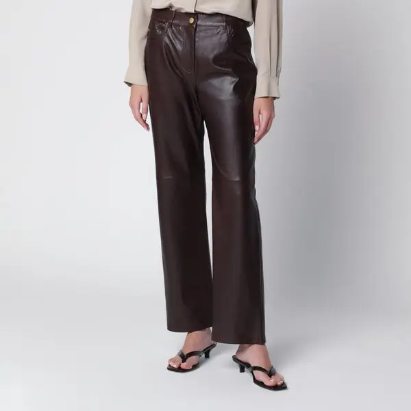 Max Mara Lamb Nappa Leather Trousers