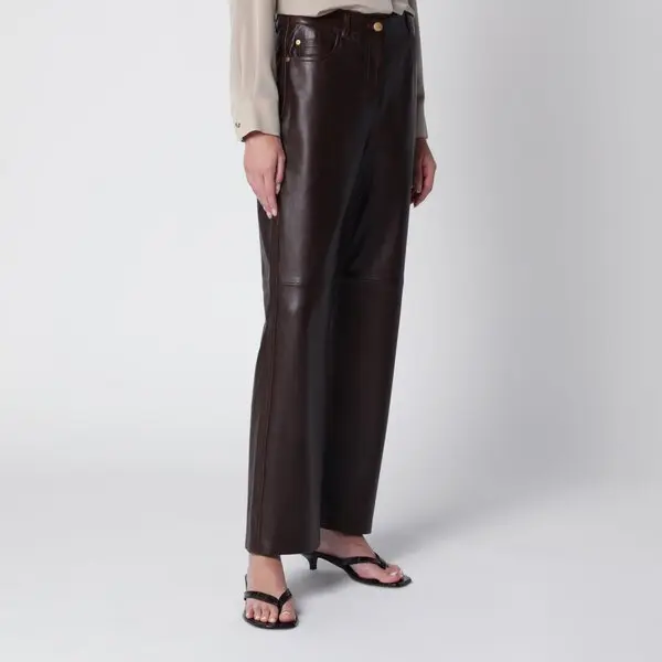 Max Mara Lamb Nappa Leather Trousers