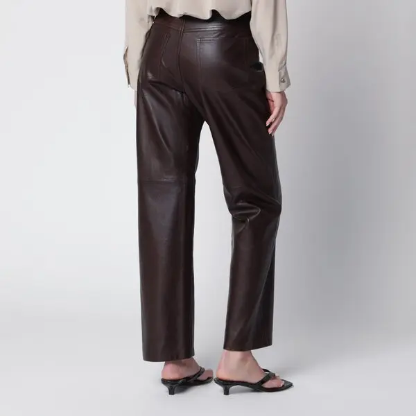 Max Mara Lamb Nappa Leather Trousers