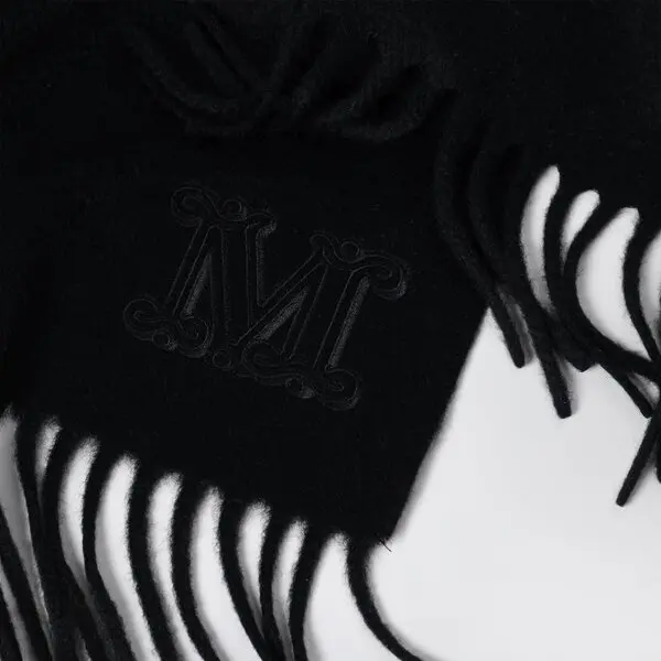 Max Mara Cashmere Stole With Monogram Embroidery