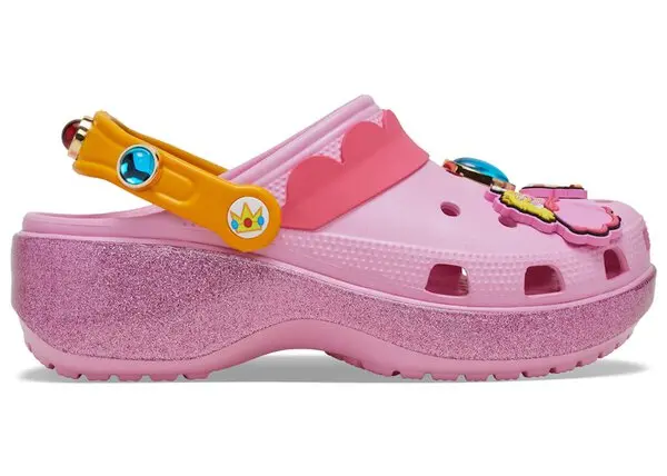 CROCS Classic Platform Clog Super Mario Bros. Princess Peach - Multicolor