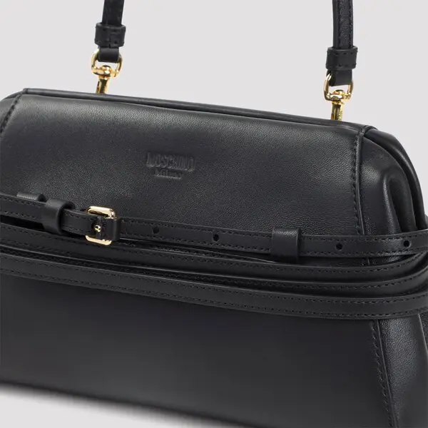 Moschino Belted Shoulder Bag - Black