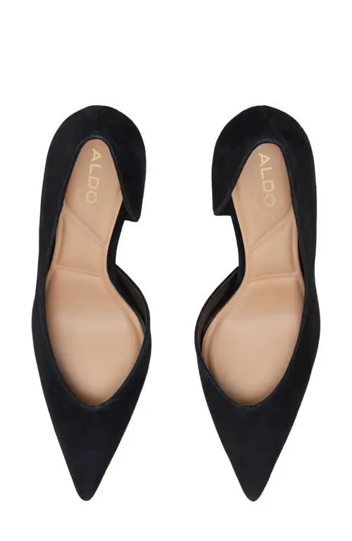 Aldo Kaysie Pointed Toe Half D'orsay Pump - Black