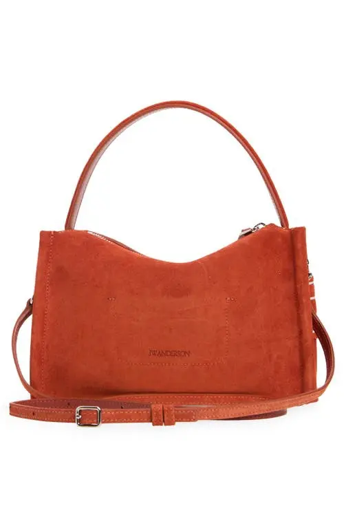 JW Anderson Small Loafer Suede Crossbody Bag - Rust 405