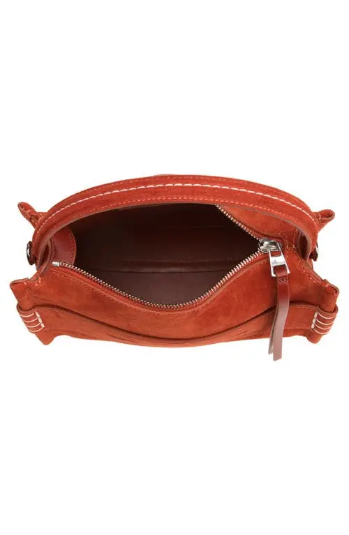 JW Anderson Small Loafer Suede Crossbody Bag - Rust 405