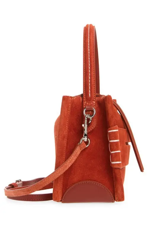 JW Anderson Small Loafer Suede Crossbody Bag - Rust 405